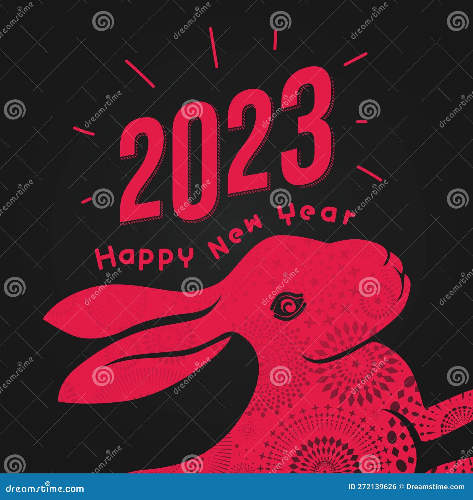 HNY 2023 08 stock illustration. Illustration of theme - 272139626