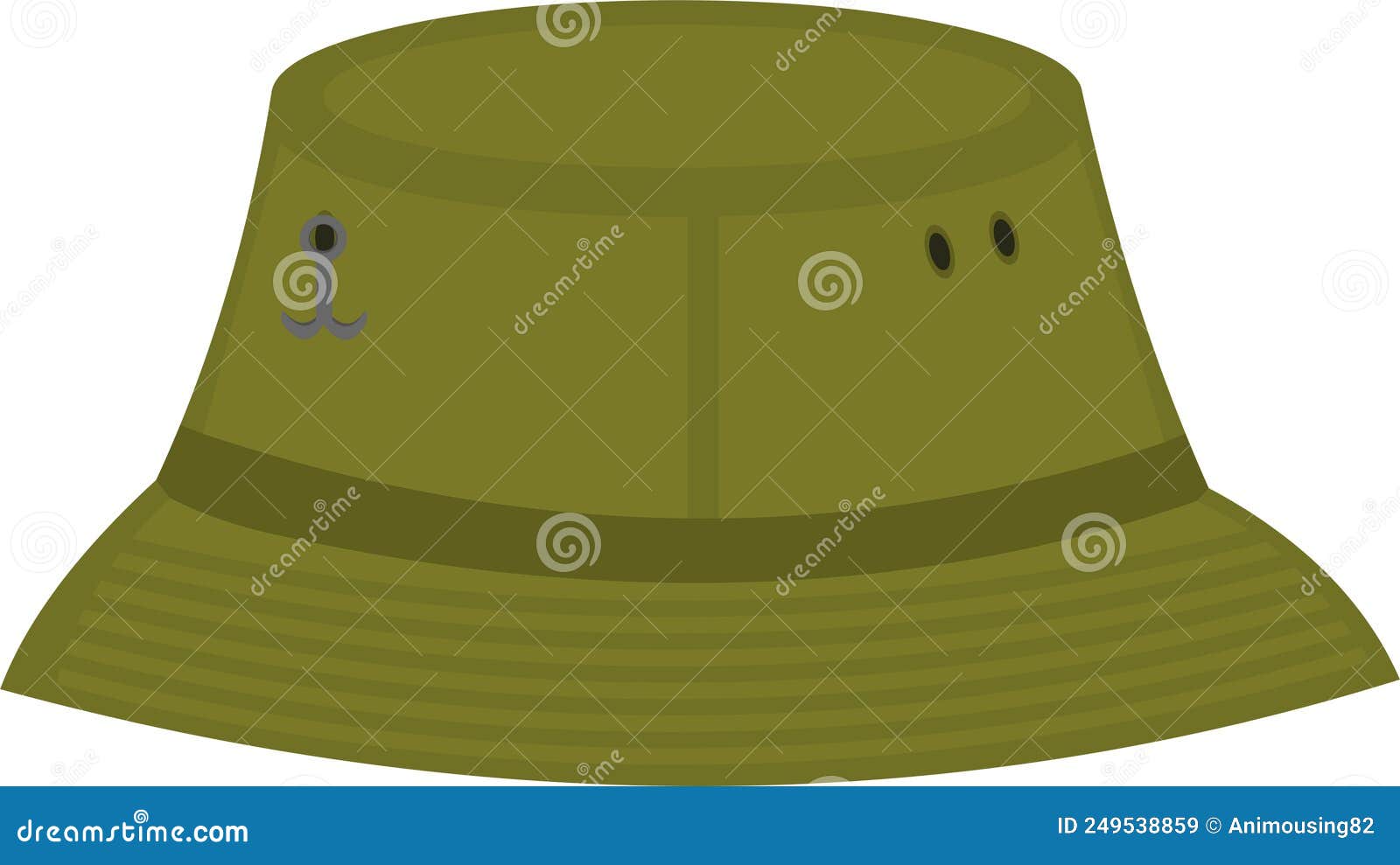 Vector Illustration Fisherman Hat Stock Vector - Illustration of wear ...