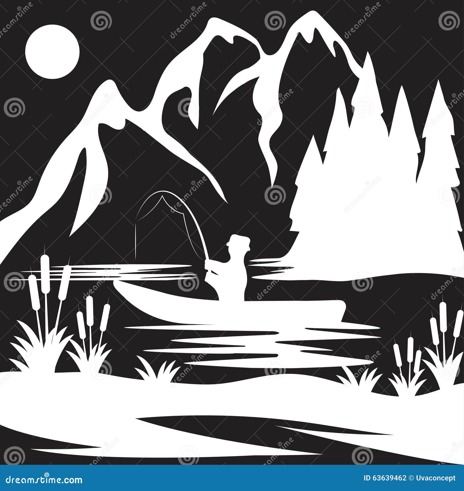 Vector Illustration of Fishing Theme Stock Vector - Illustration of ...