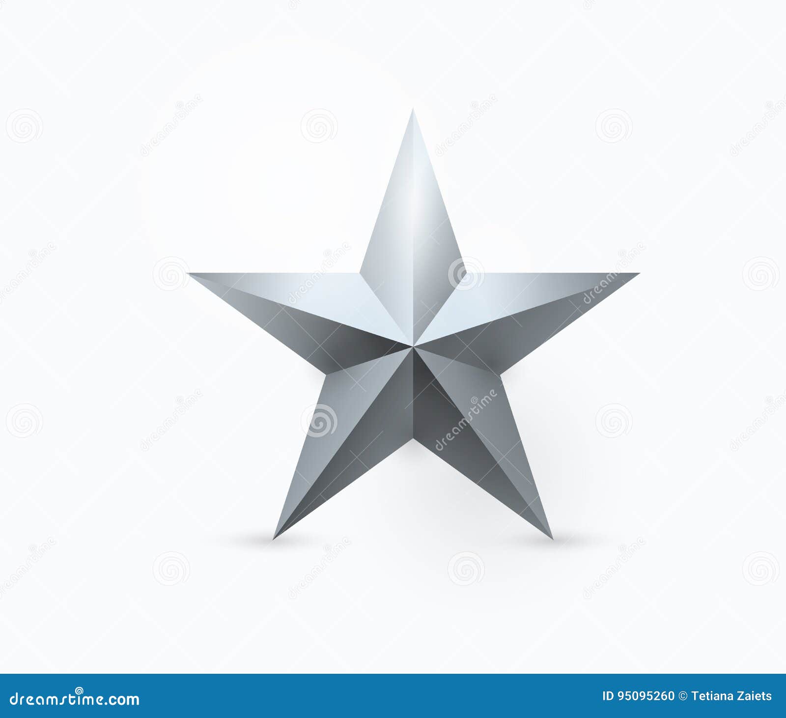 Vector Illustration of Five-pointed Metal Star Design Stock Vector ...