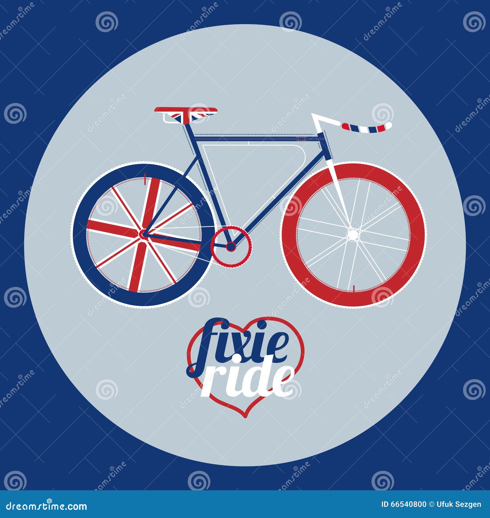 Bicycle Fixie Outline Drawing Icon, Side View, Vector Illustration ...