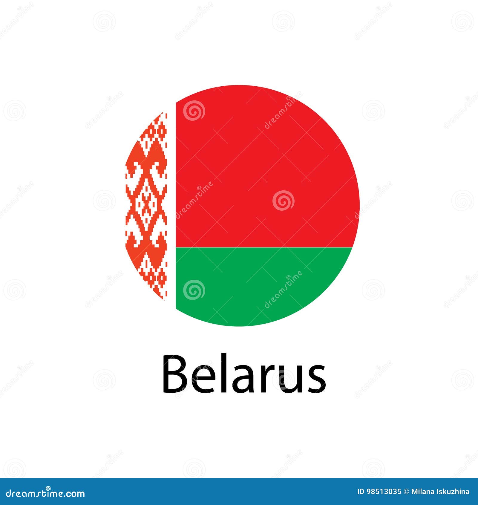Vector Illustration Flag of Belarus Icon. Stock Vector - Illustration ...