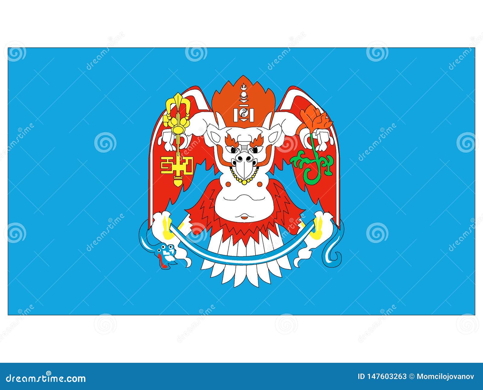 3D Flag Of Ulaanbaatar, Mongolia. Royalty-Free Stock Photo | CartoonDealer.com #143355297