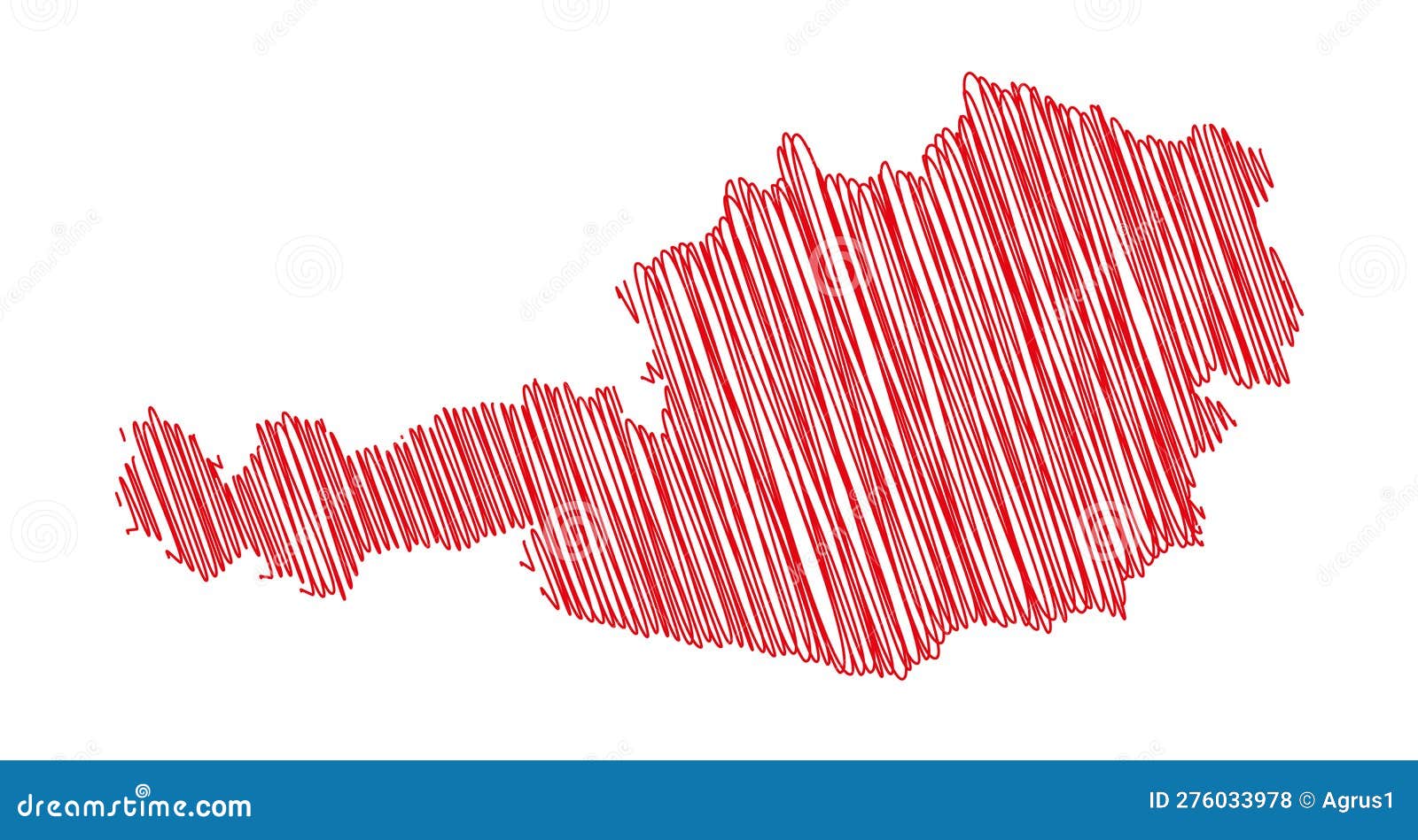 Vector Illustration of Flag Colored Scribble Map of Austria Stock ...