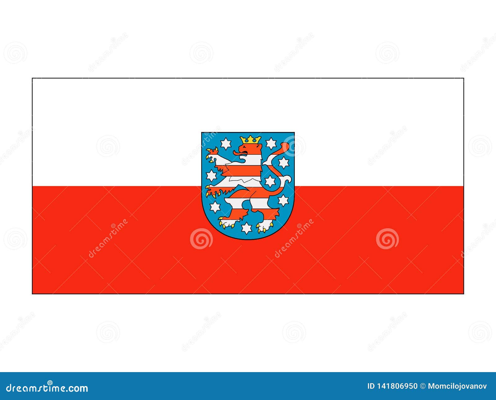 Flag of German State of Thuringia Stock Vector - Illustration of ...