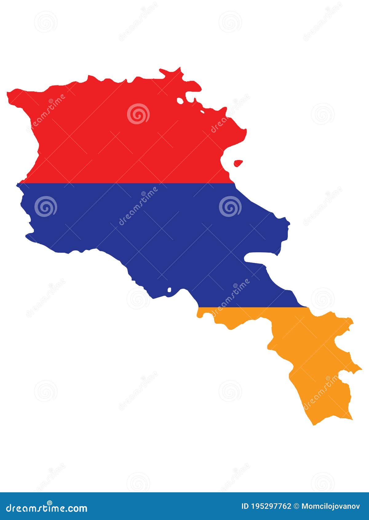 Flag Map of Armenia stock vector. Illustration of europe - 195297762