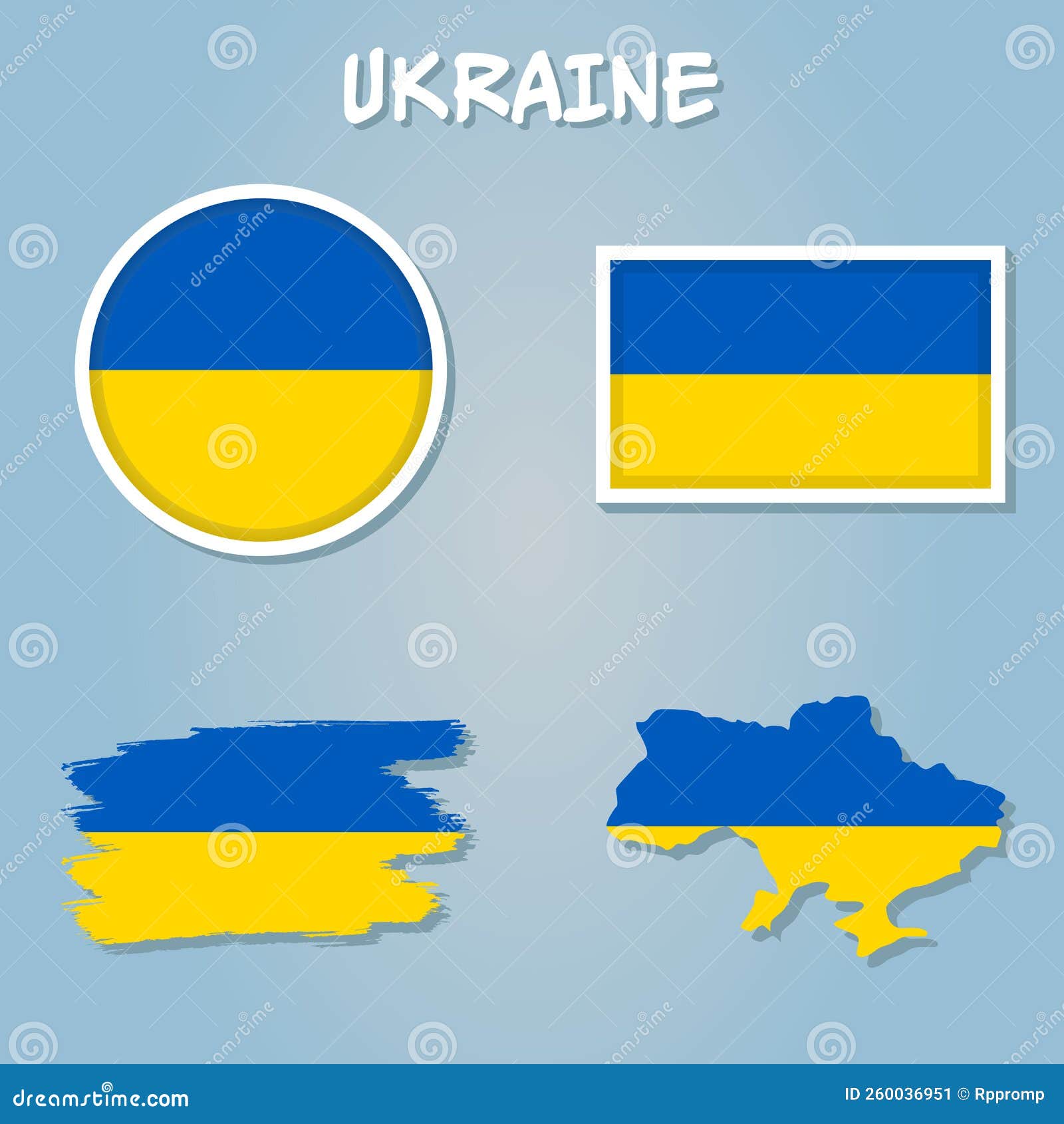 Vector Illustration of the Flag Incorporated into the Map of Ukraine ...