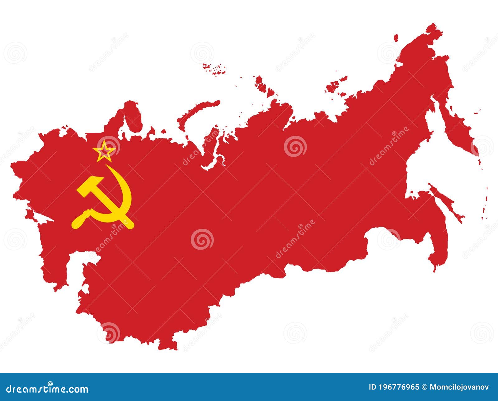Flag Map of USSR Former Soviet Union Stock Vector - Illustration of ...