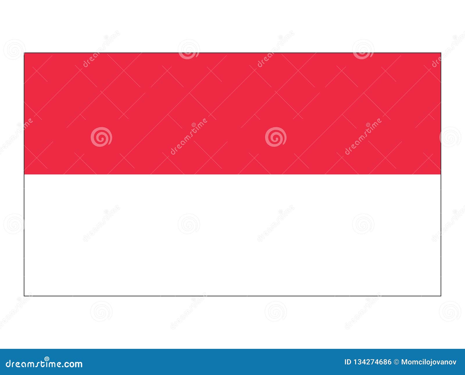 Flag of Indonesia stock vector. Illustration of arms - 134274686