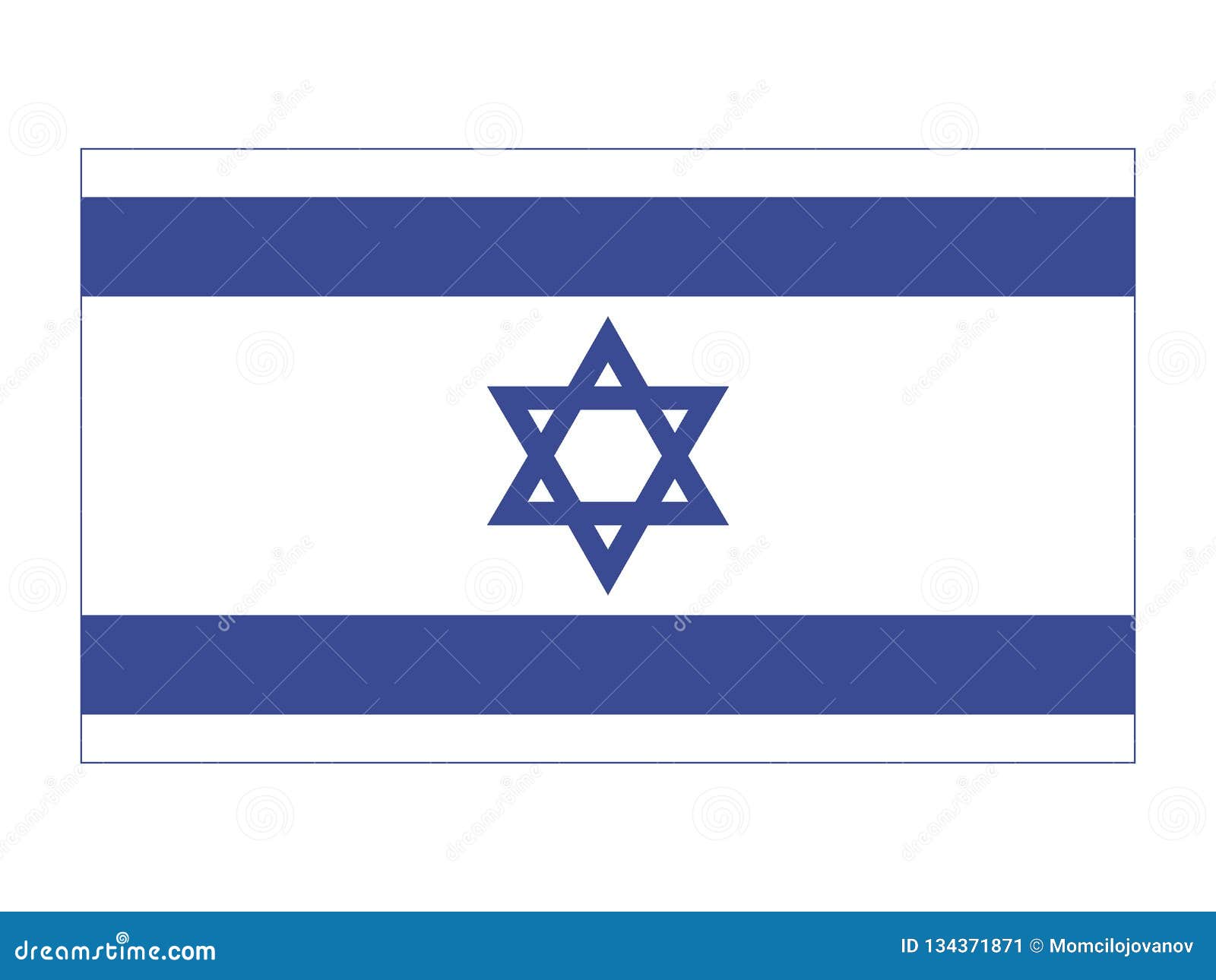 Flag of Israel stock vector. Illustration of montenegro - 134371871