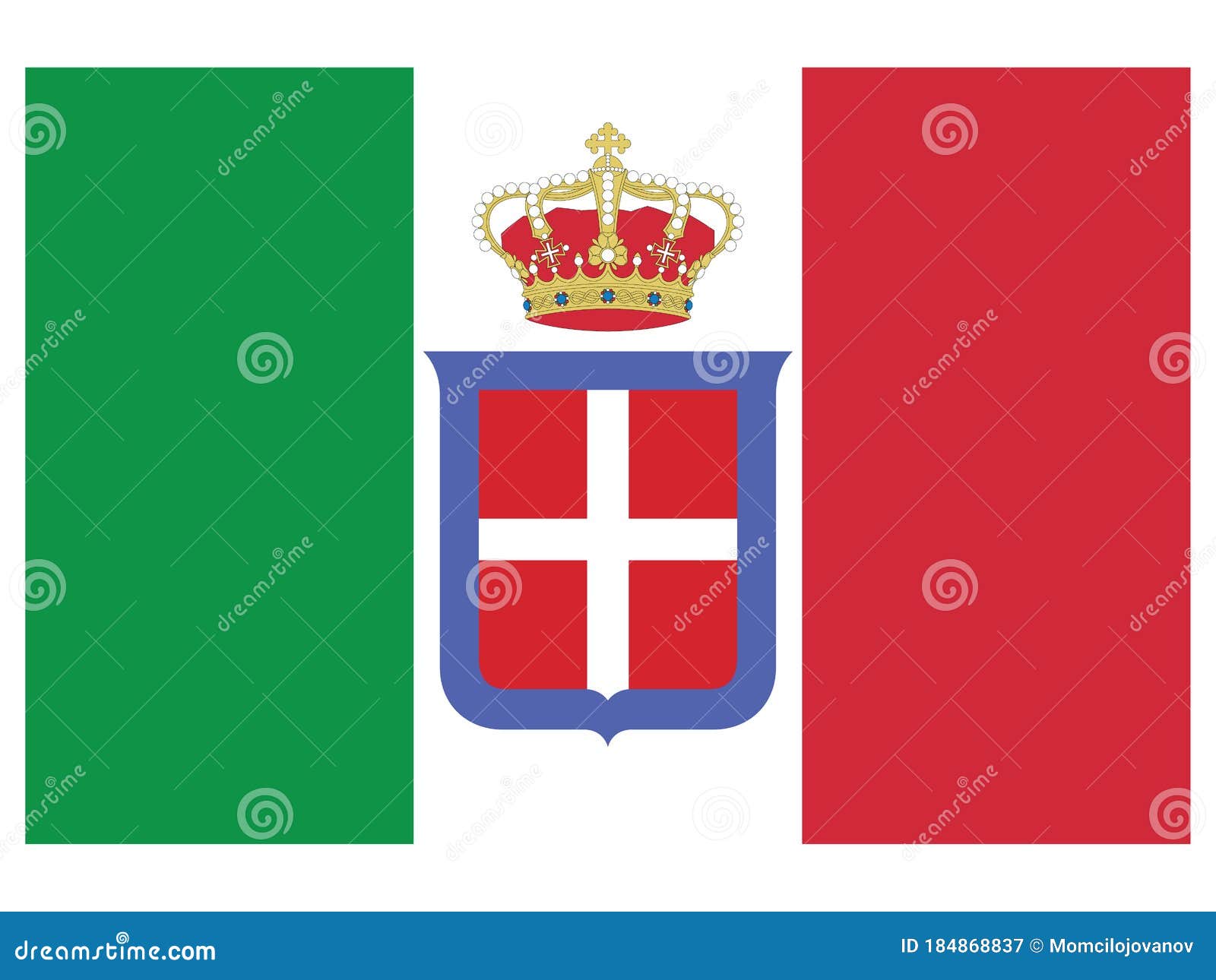 Napoleonic Kingdom Of Italy Historical Flag Vector Illustration ...