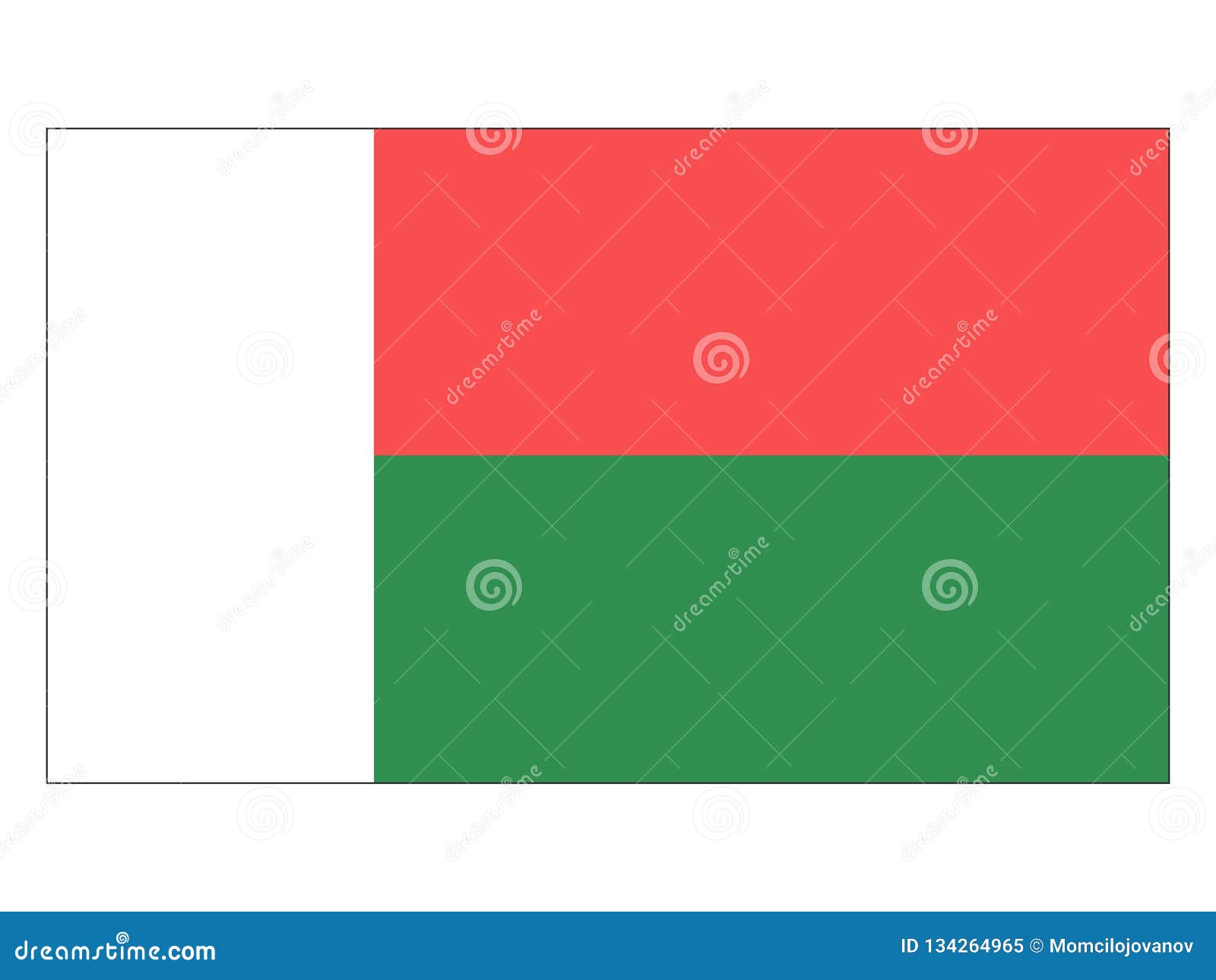 Flag of Madagascar stock vector. Illustration of cuba - 134264965