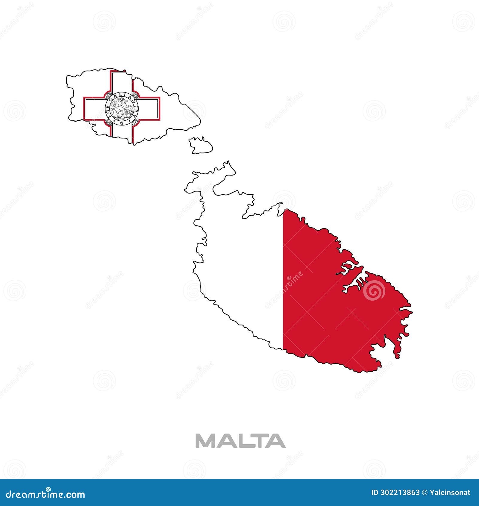 Flag Malta From Brush Strokes. Flag Malta Transparent Background For ...