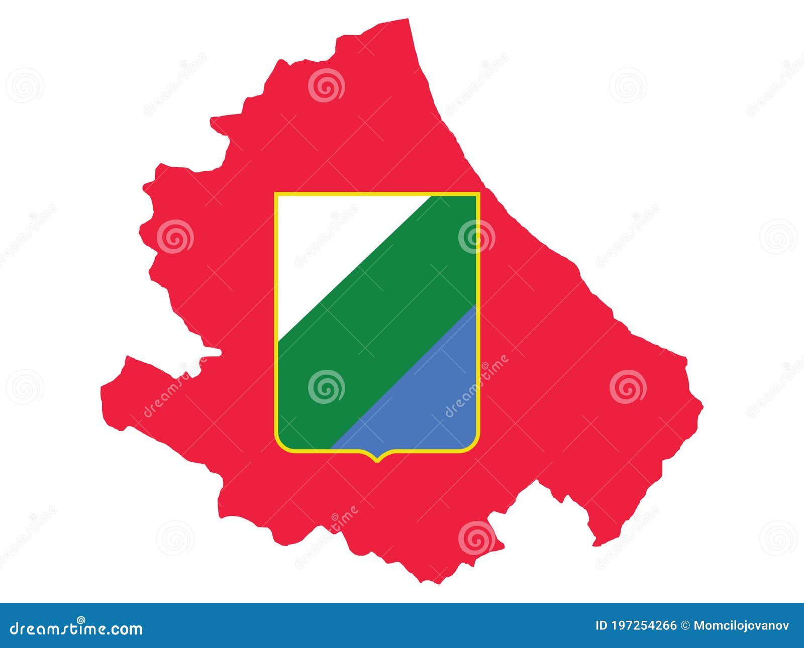 Flag Of Abruzzo (Regions Of Italy, Italian Republic) Abruzzi, Cartoon ...