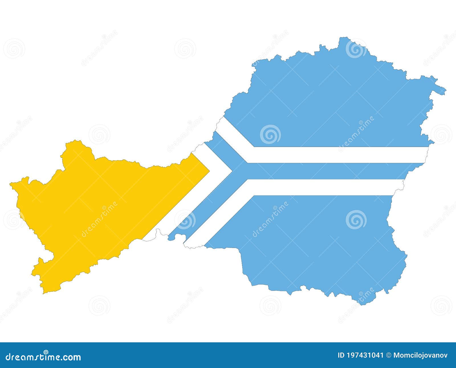 Flag Map of Tuva stock vector. Illustration of flag - 197431041