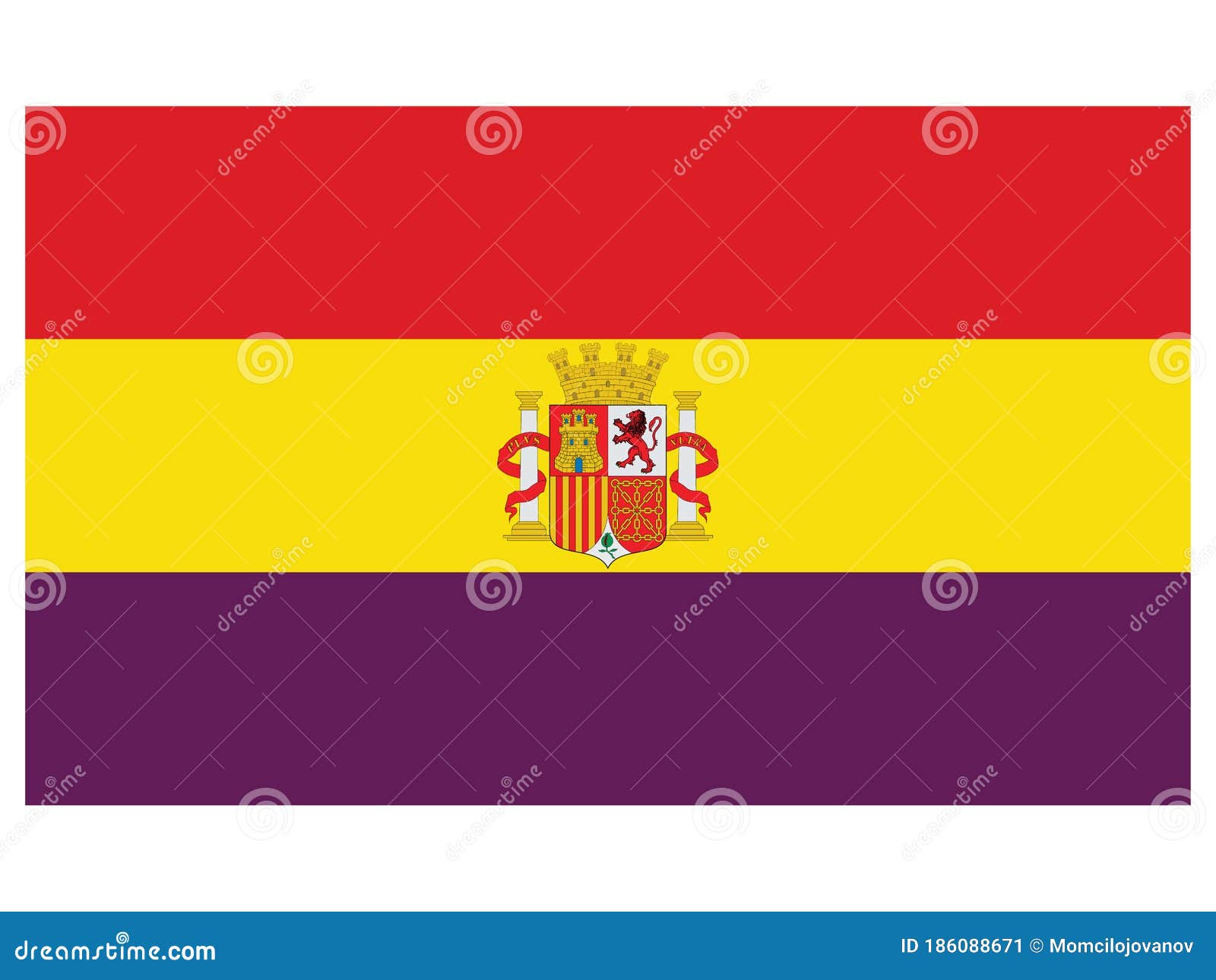 Flag of the Second Spanish Republic Year 1931-1939 Stock Vector ...