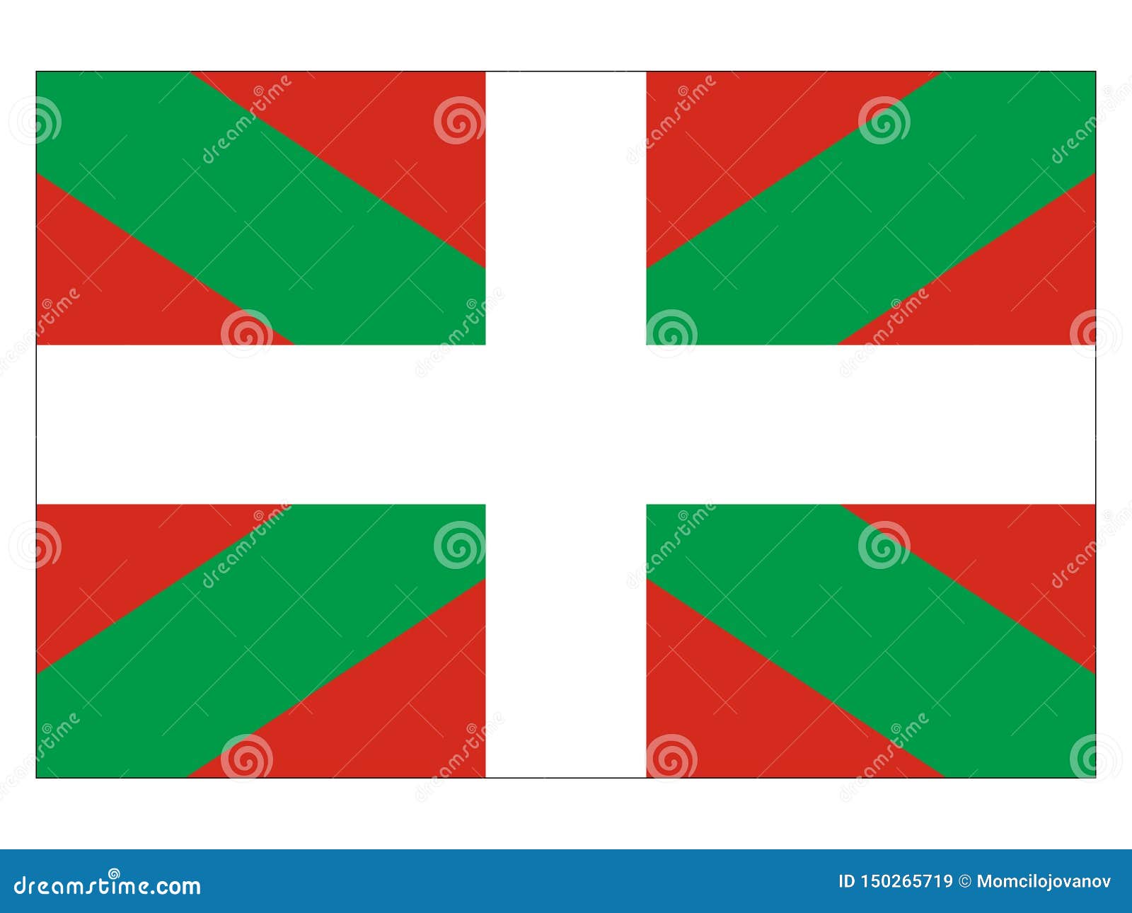 Flag of the Spanish Autonomous Community of Basque Country Stock Vector ...