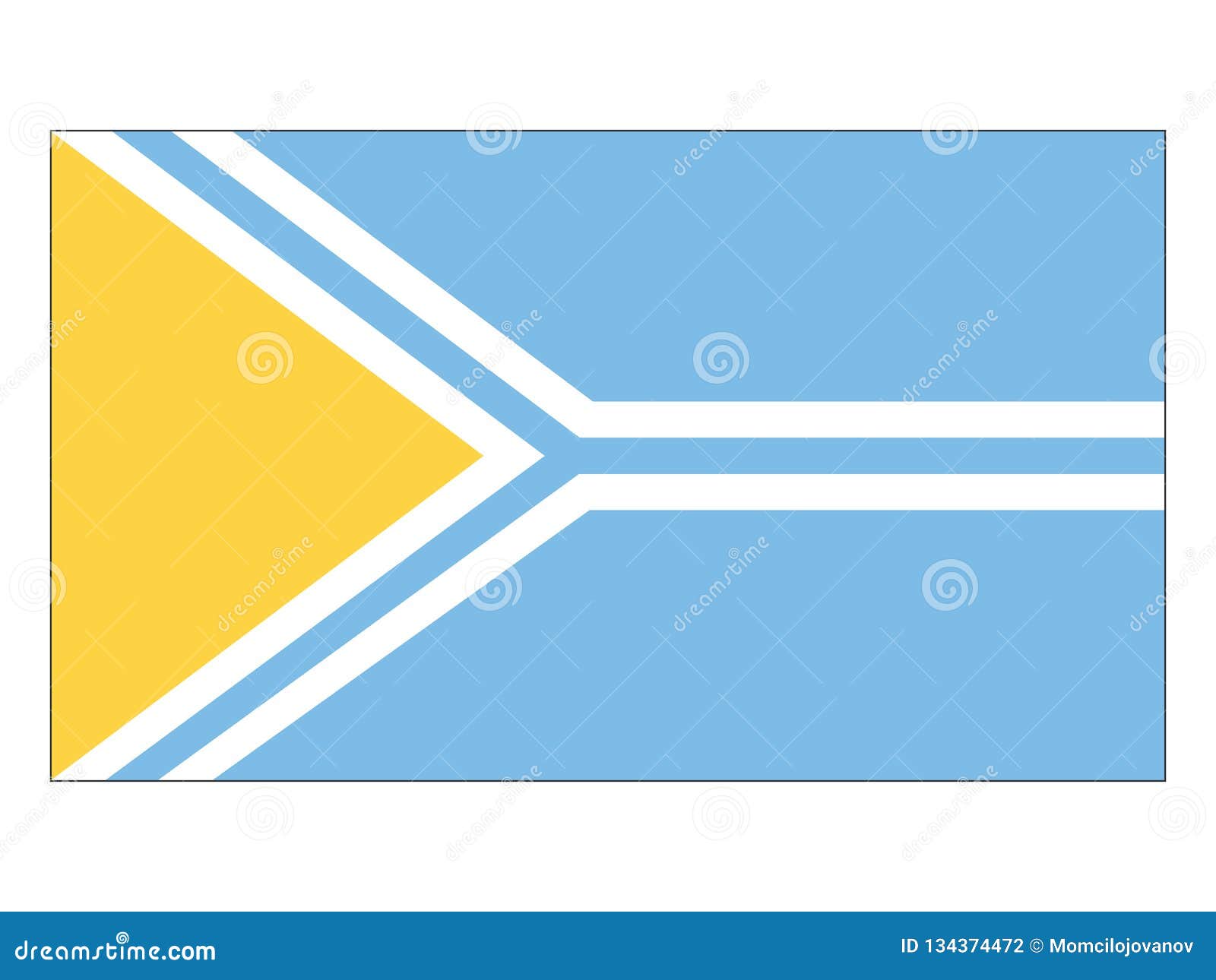 Flag of Tuva stock vector. Illustration of comoros, emirates - 134374472