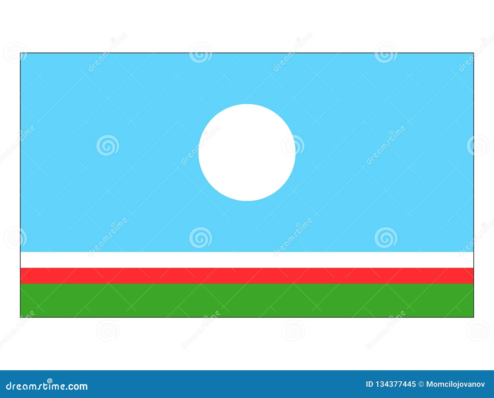 Flag of Yakutia stock vector. Illustration of arab, flag - 134377445