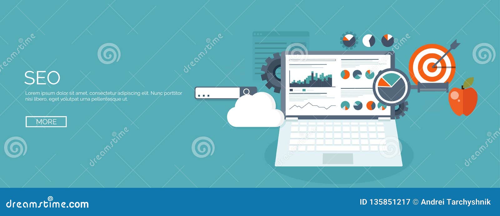 Vector Illustration Flat Background Coding Programming Seo Search Engine Optimisation Stock
