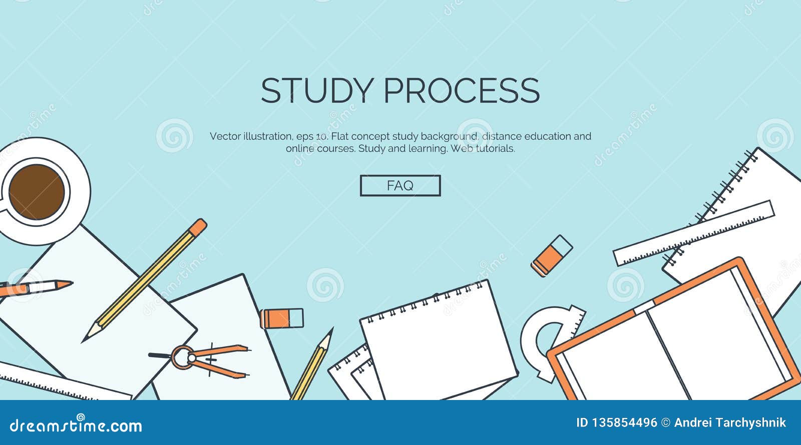 Vector Illustration. Flat Backgrounds Set. Distance Education,learning ...