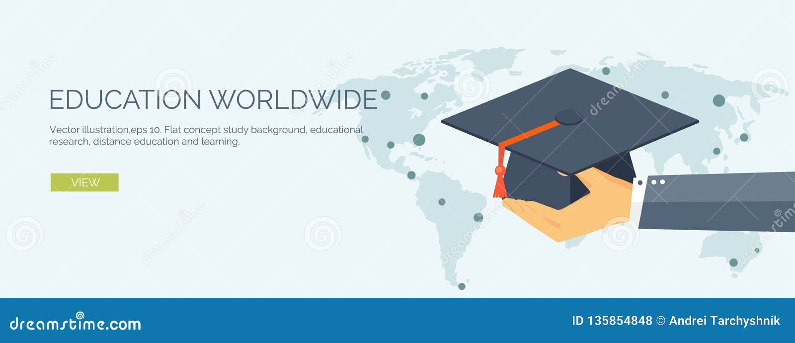 Vector Illustration. Flat Backgrounds Set. Distance Education,learning ...