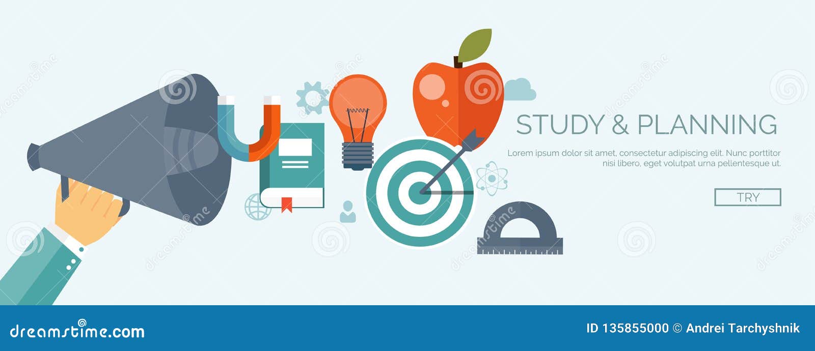 Vector Illustration. Flat Backgrounds Set. Distance Education,learning ...