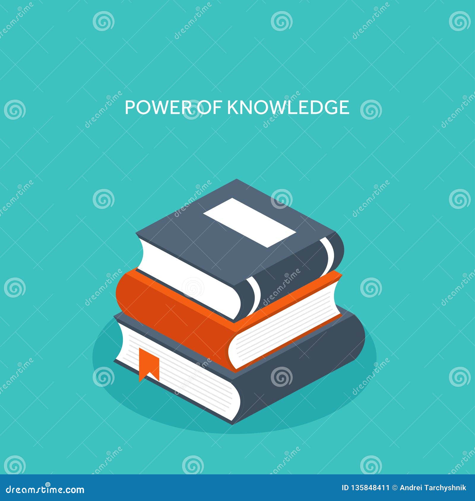 Vector Illustration. Flat Books. Education and Study. EPS10 Format ...