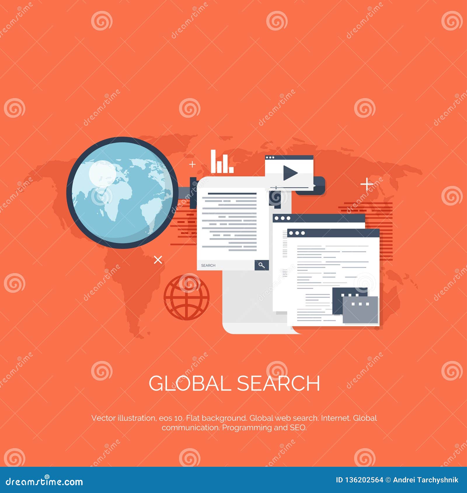 Vector Illustration. Flat Computing Background. Programming,coding. Web ...