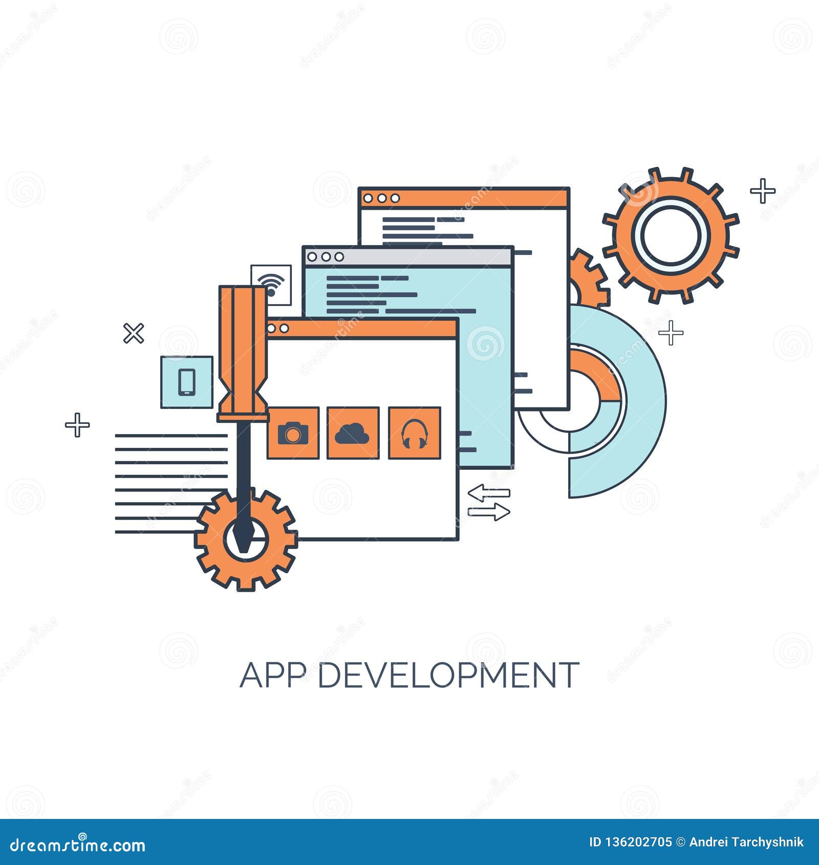 Vector Illustration. Flat Computing Background. Programming,coding. Web ...