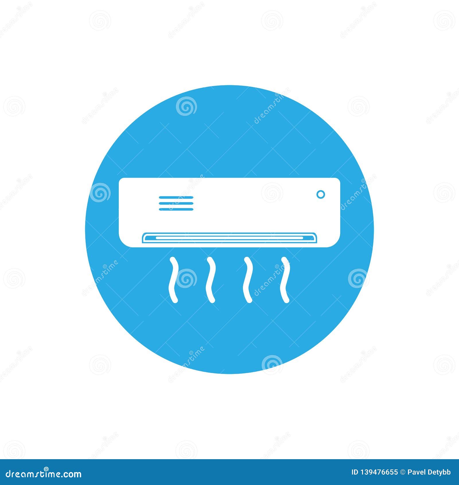 Split Air Conditioner Icon. Vector Illustration, Flat Design Stock ...