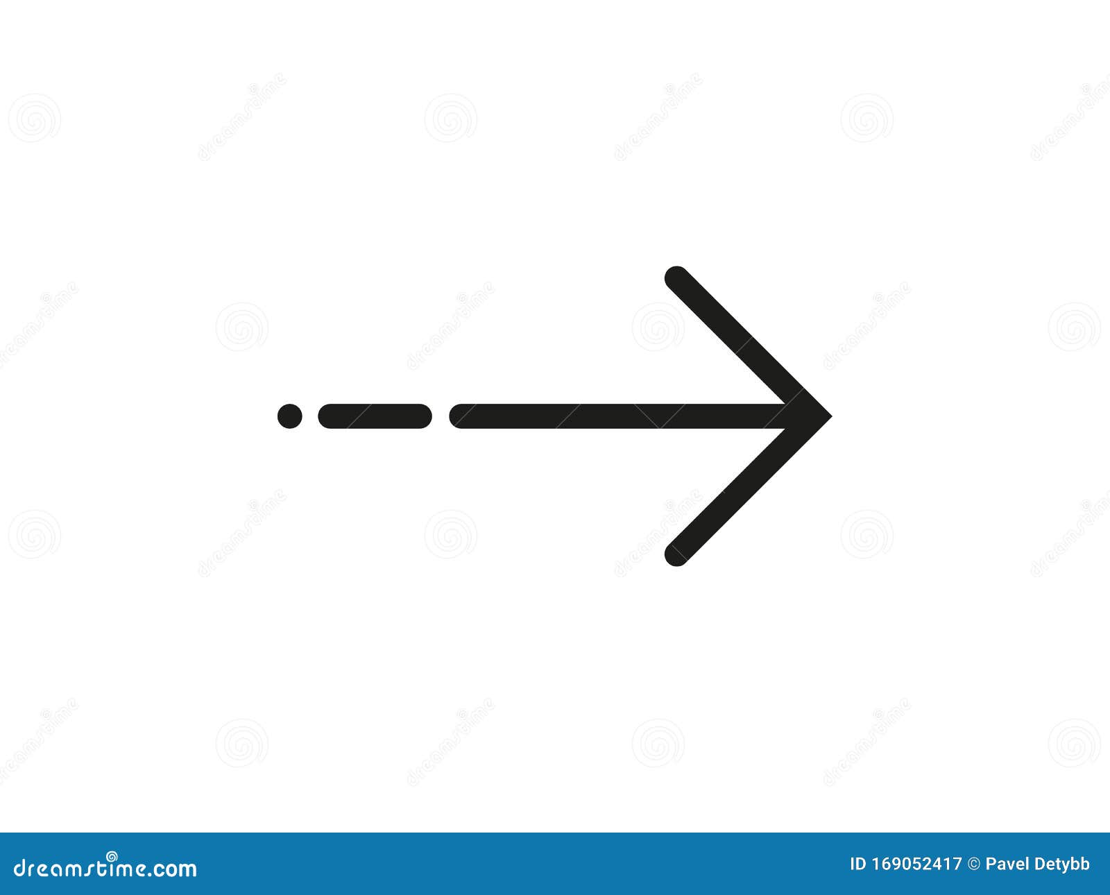 Arrow, Dotted Icon. Vector Illustration, Flat Design Stock Illustration ...