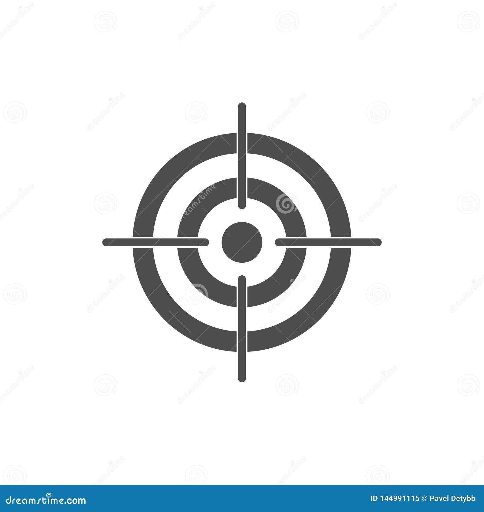 Bow, Center, Focus, Target Icon. Vector Illustration, Flat Design Stock ...