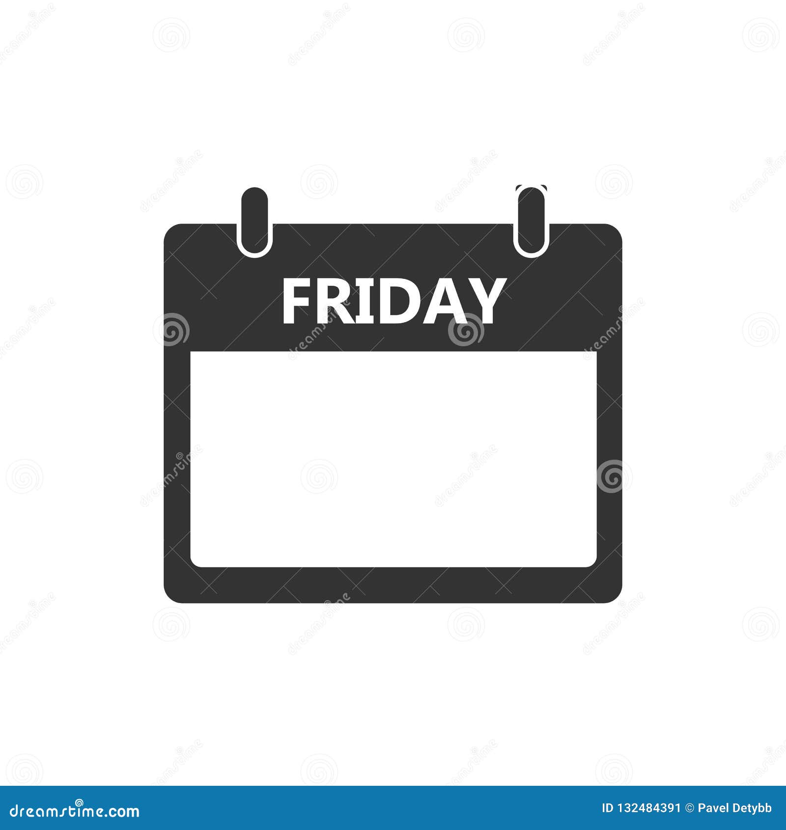 Calendar, Day, Event Icon. Friday. Vector Illustration, Flat Design ...