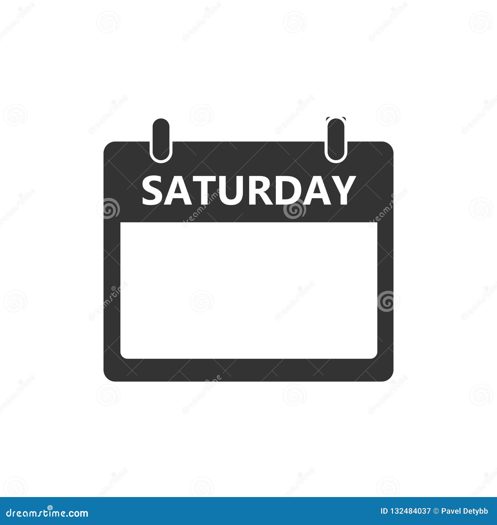 Calendar, Day, Event Icon. Saturday. Vector Illustration, Flat Design ...