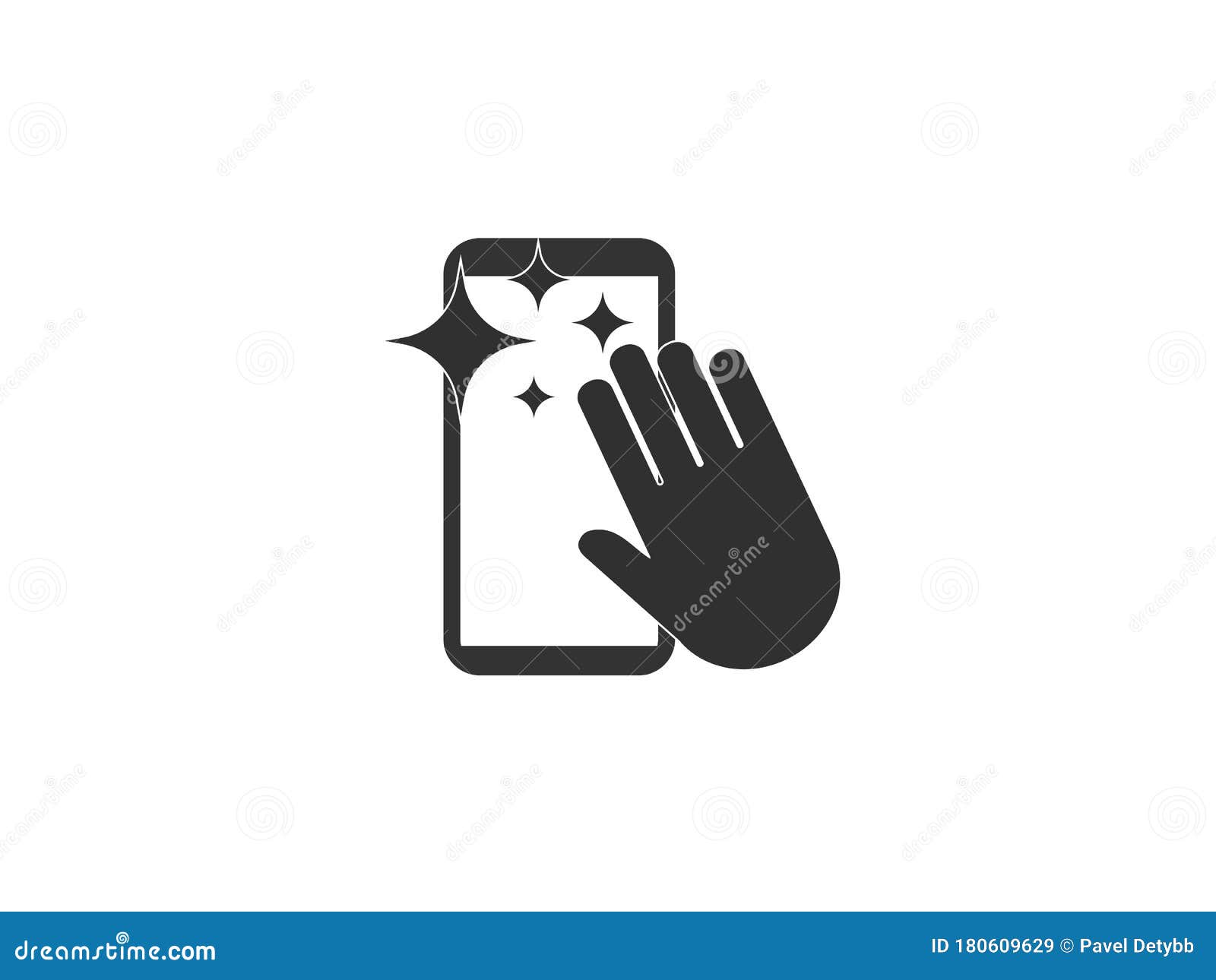 Display Phone Clean, Disinfection Icon. Vector Illustration, Flat ...