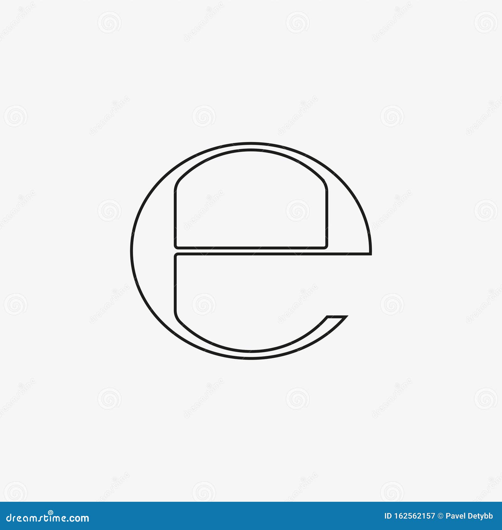 Estimated Sign, E Mark Symbol. Vector Illustration, Flat Design. Stock ...