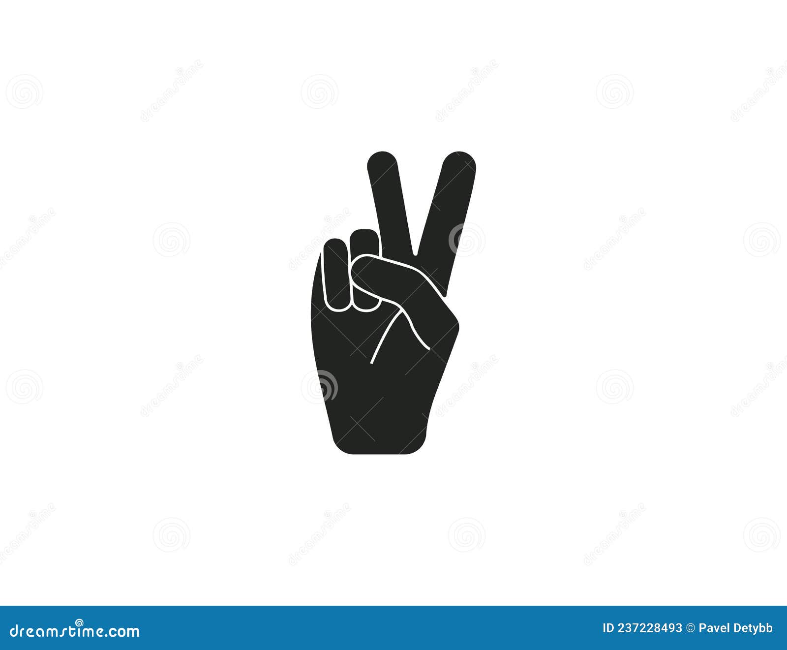 Gesture, Hand, Peace Icon. Vector Illustration. Flat Design. Stock ...