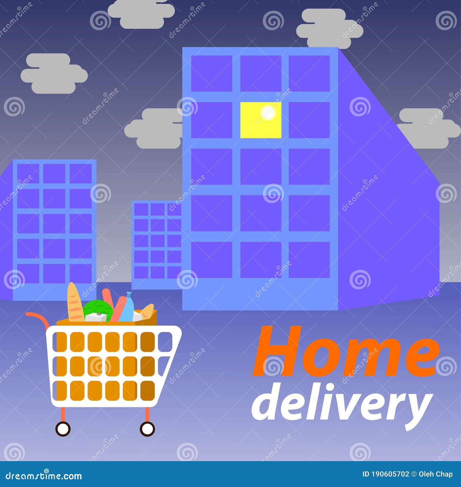 Vector Illustration Flat Design. Home Delivery Stock Vector ...