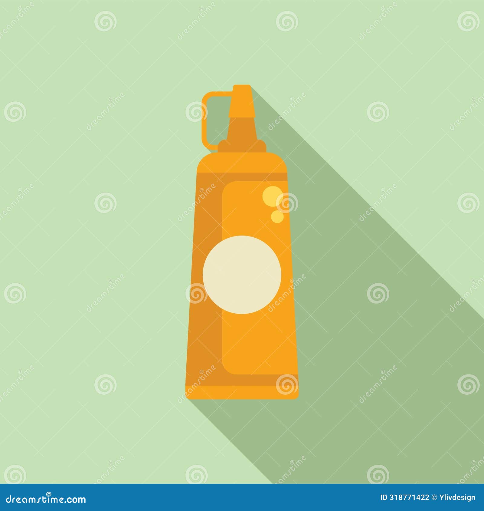 Flat Design Sunscreen Bottle Icon Stock Vector - Illustration of ...