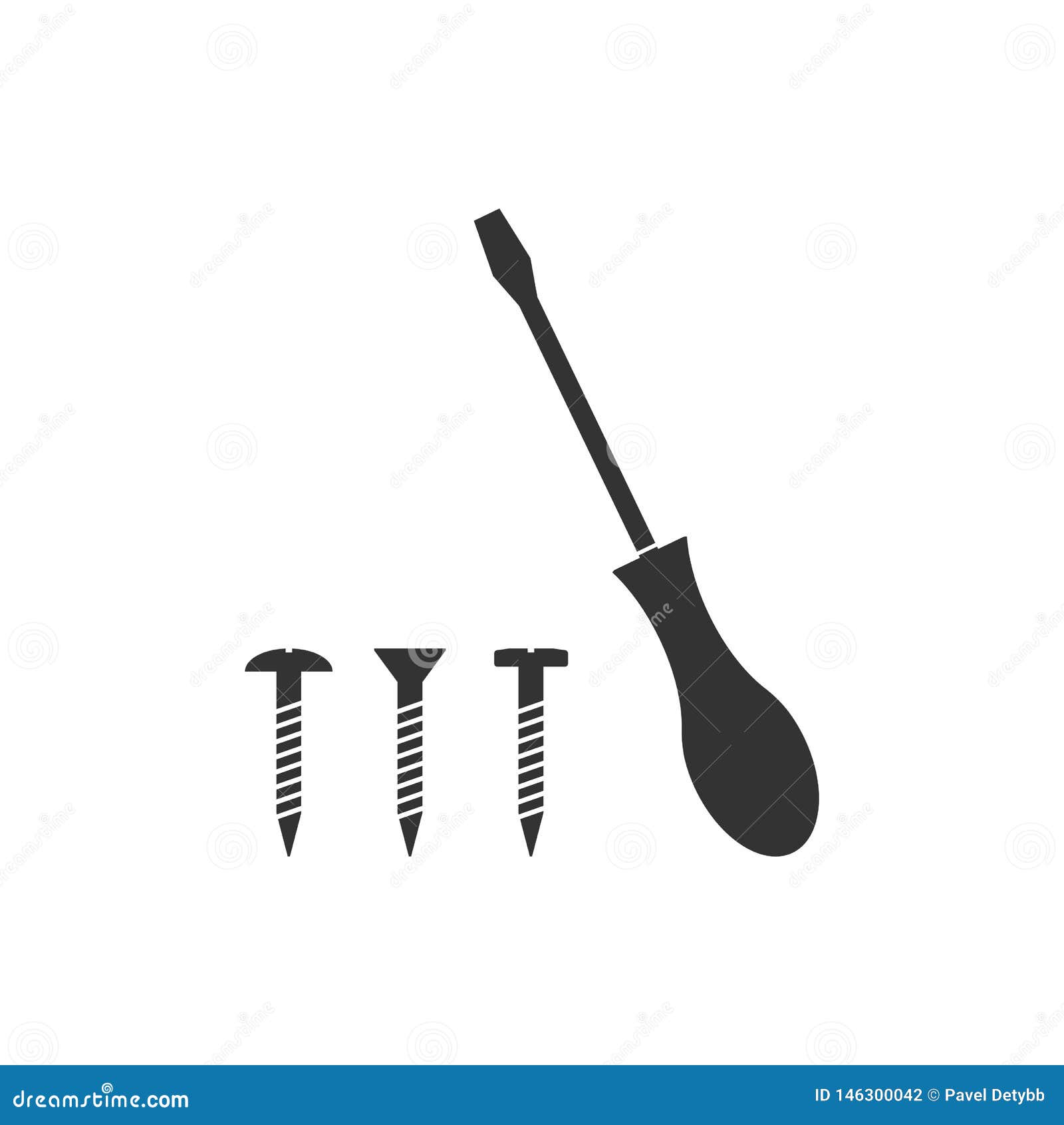 Screwdriver, Icon. Vector Illustration, Flat Design Stock Illustration ...
