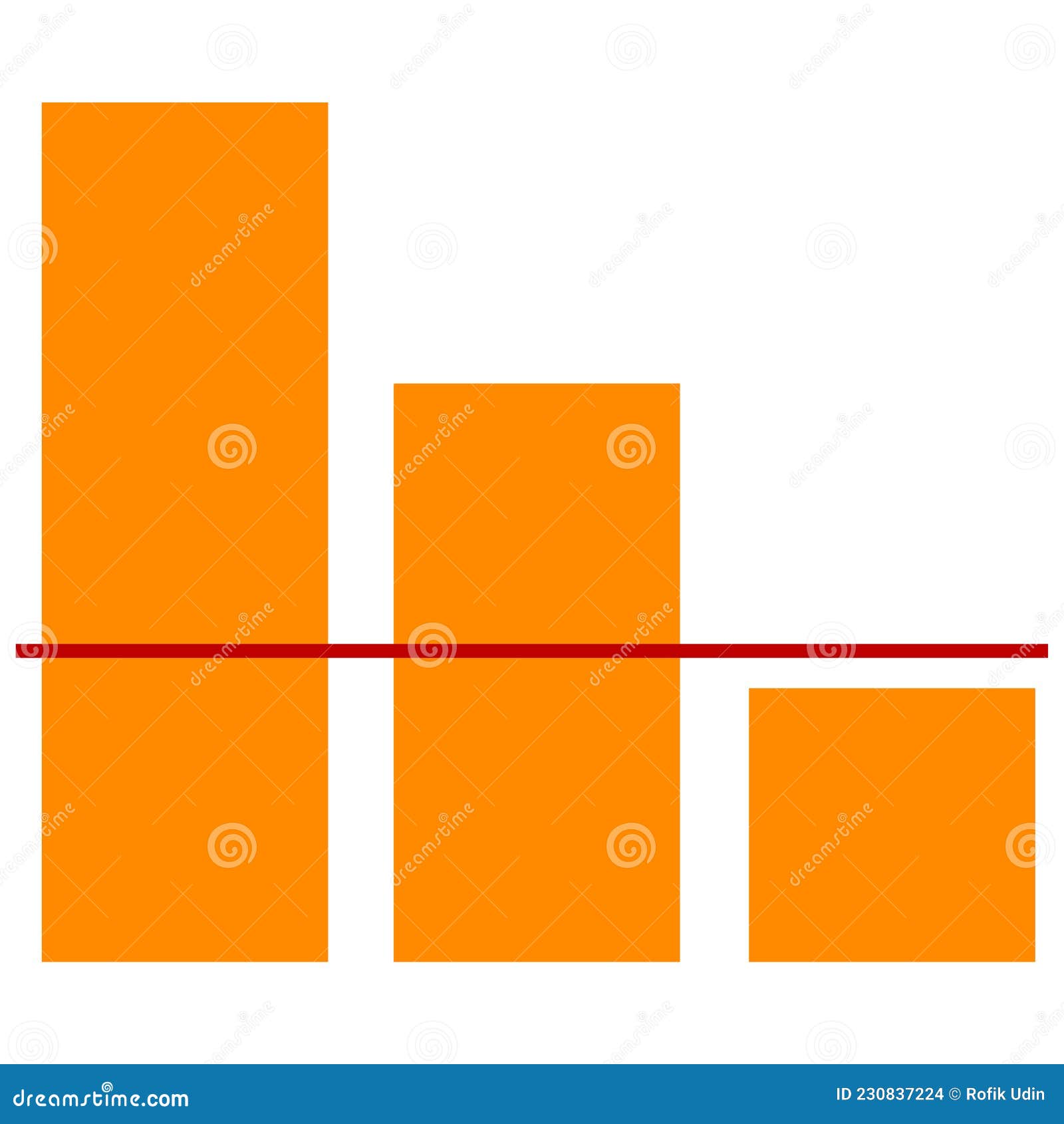 Vector Illustration of Flat Design Template Benchmark Chart. Stock ...