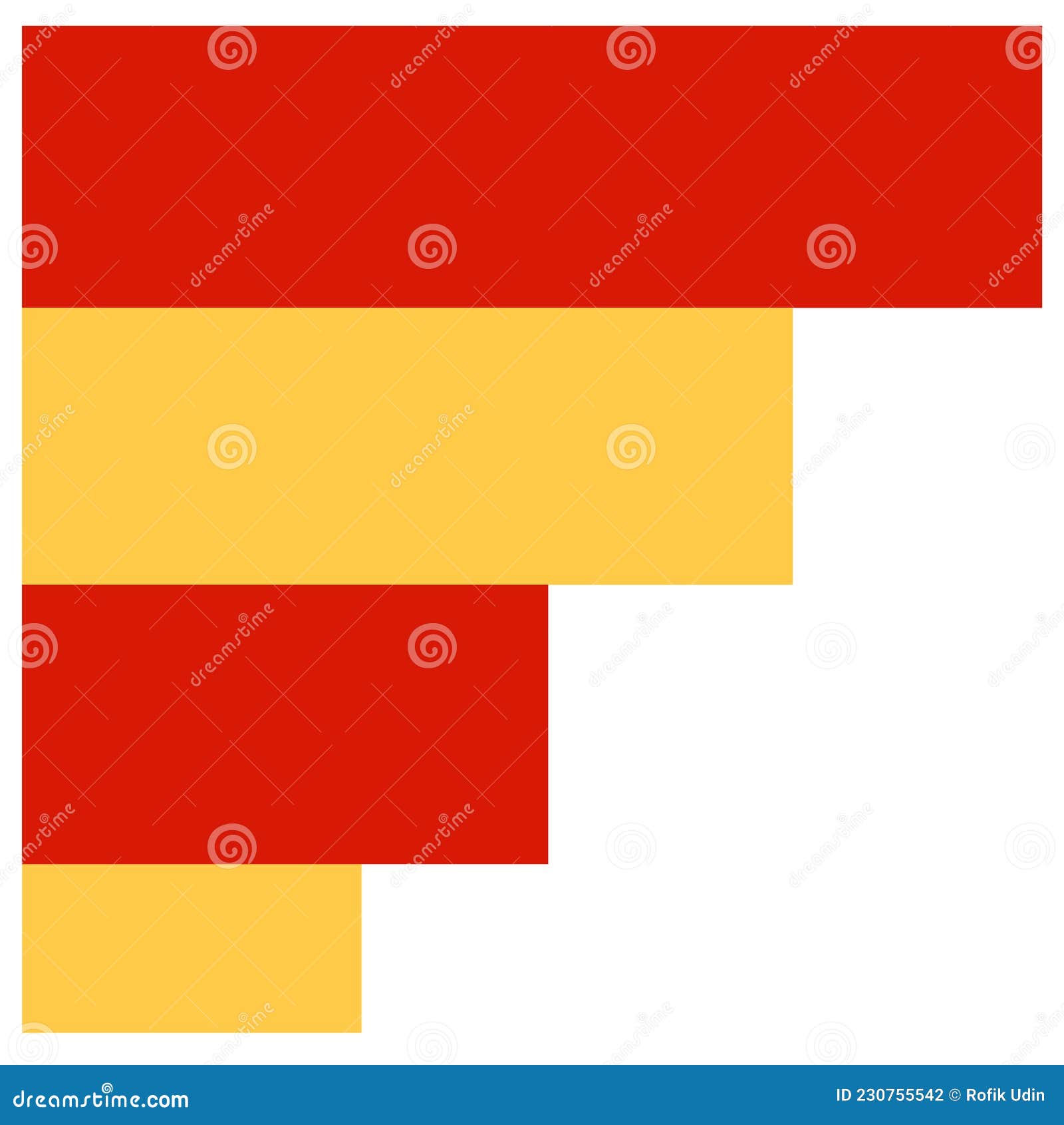 Flat Design Template Red Simple Bar Graph Illustration Vector Template ...