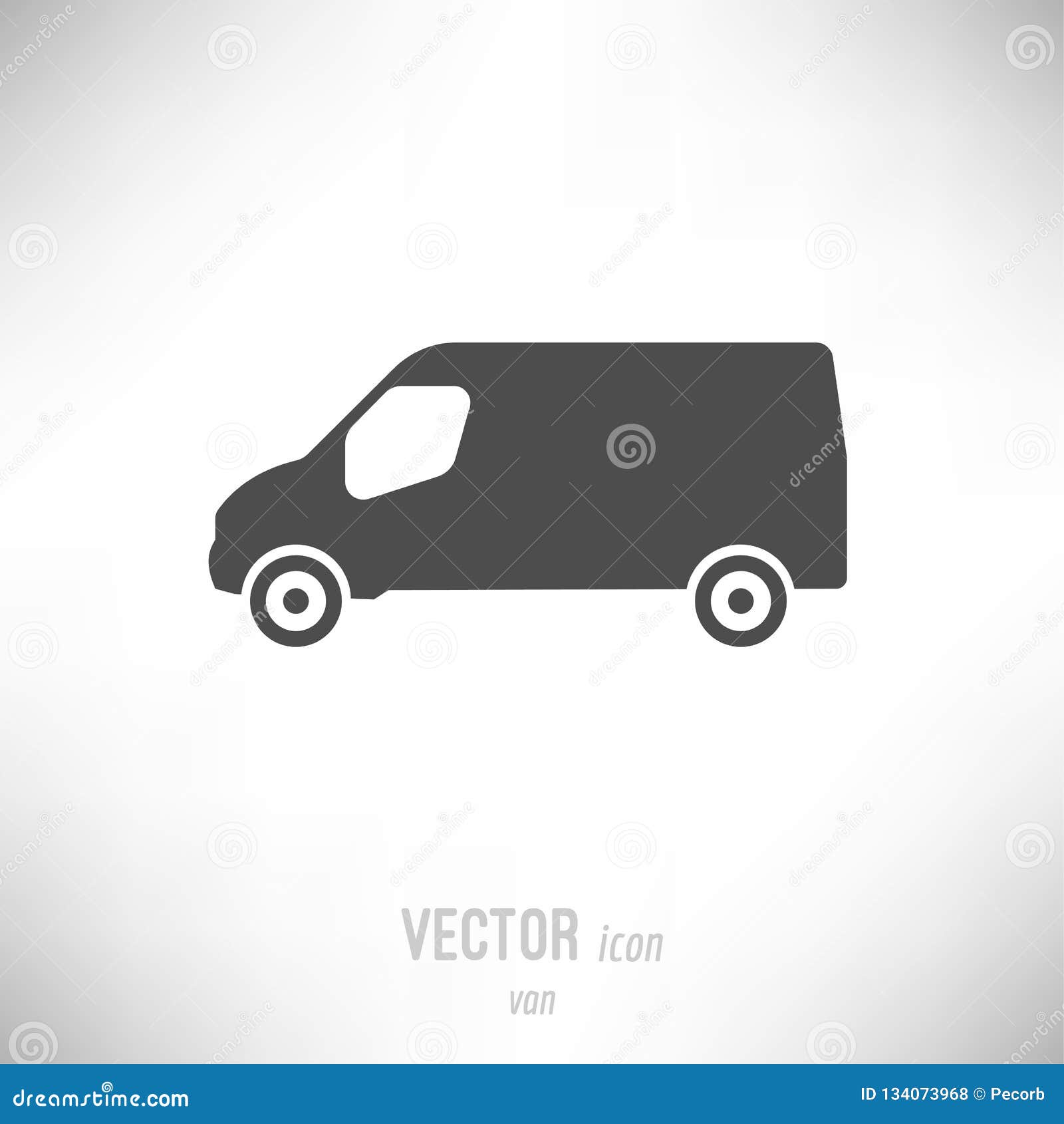 Vectro flat van icon stock vector. Illustration of sign - 134073968