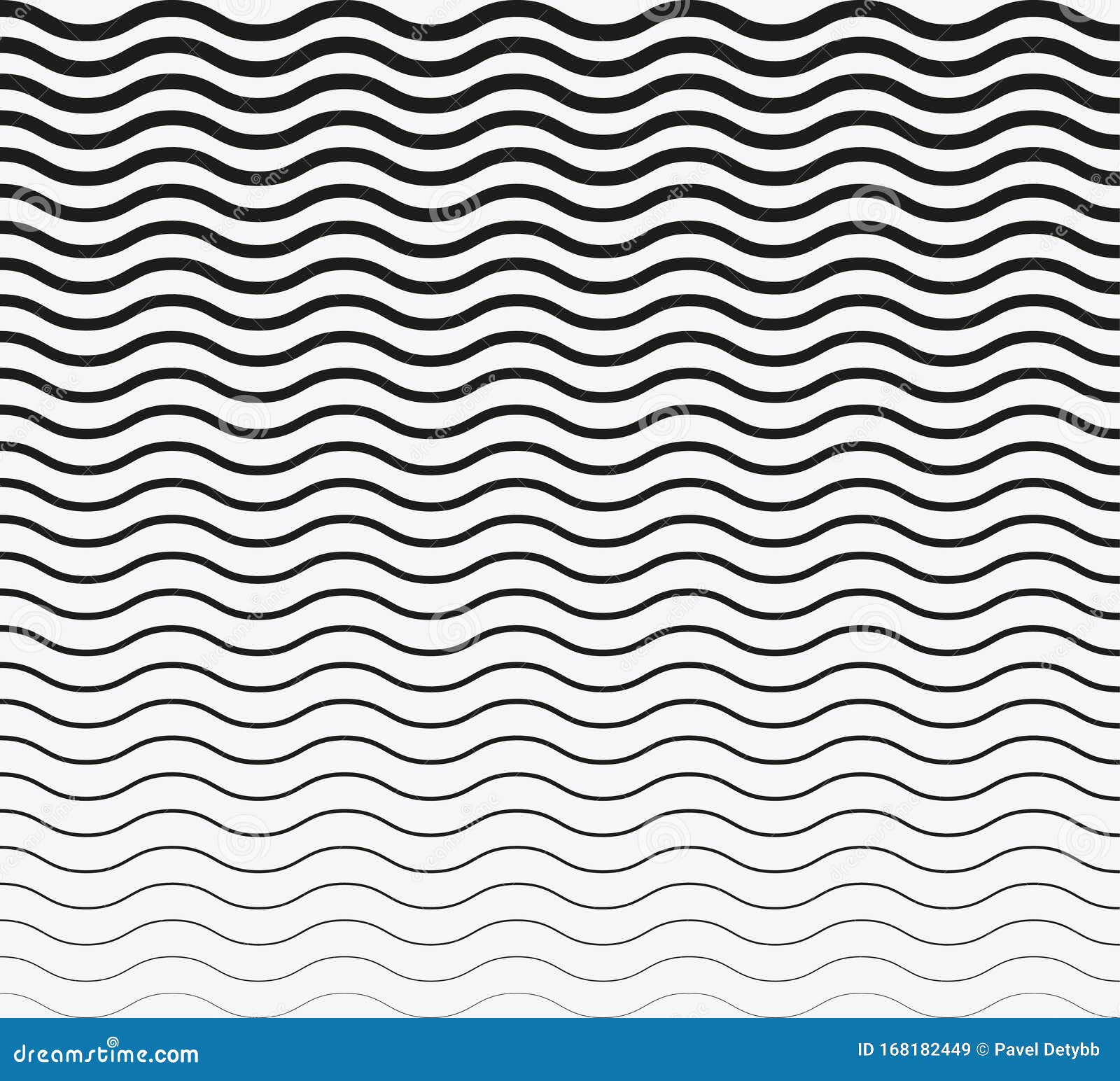 Wavy Horizontal Lines. Vector Illustration, Flat Design Stock ...