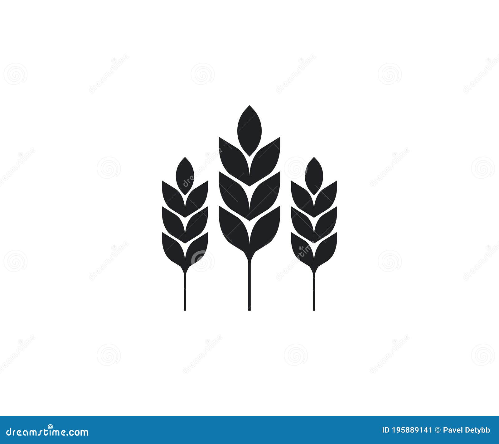 Wheat, Crop, Grain, Agriculture Icon. Vector Illustration, Flat Design ...