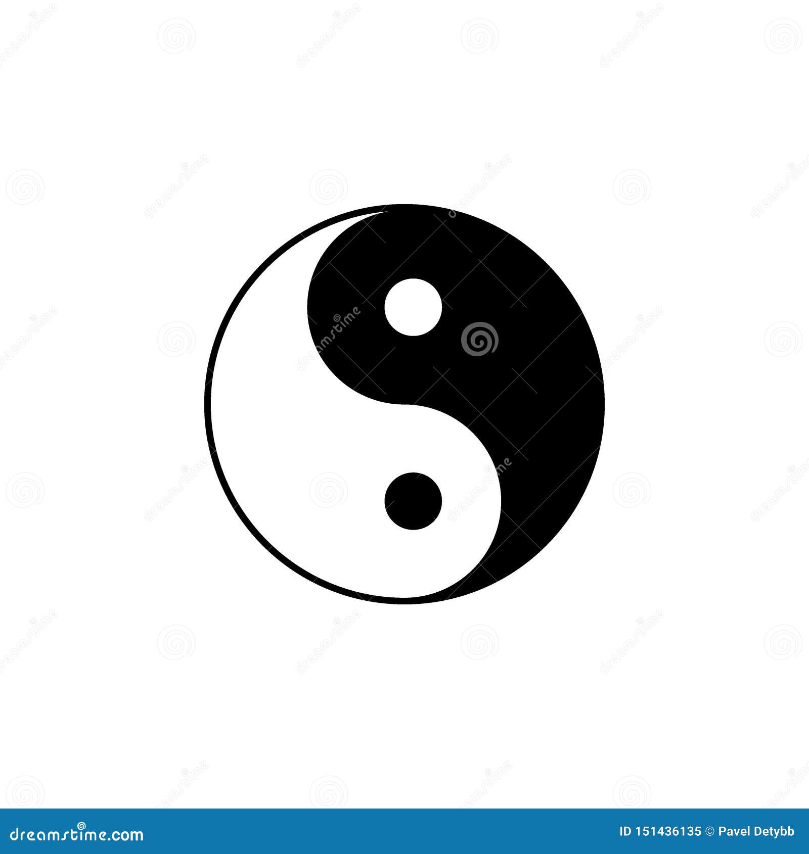 Yin Yang Icon. Vector Illustration, Flat Design Stock Illustration ...