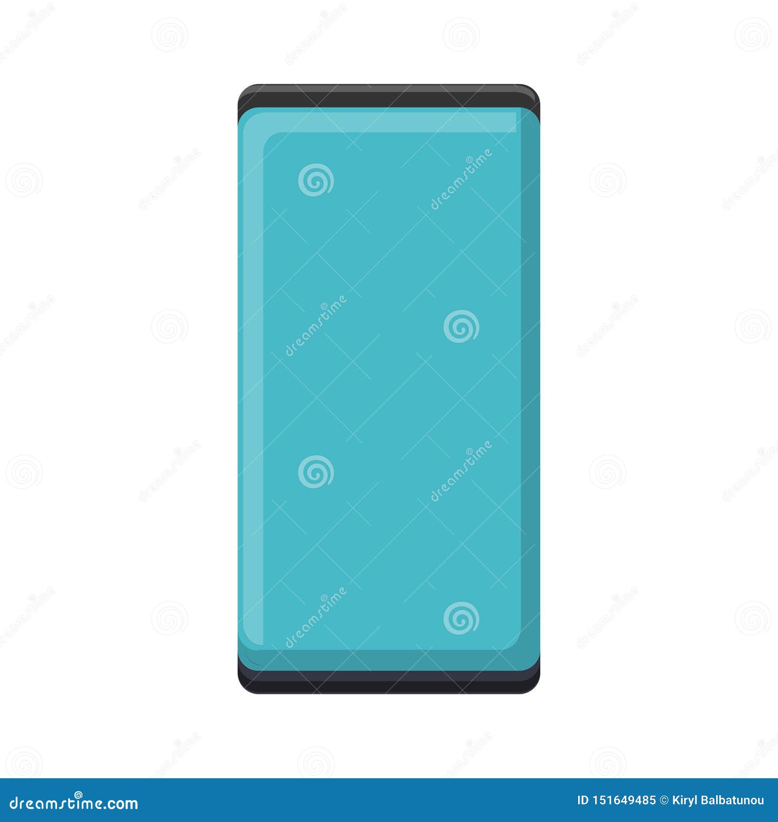 Vector Illustration of Flat Icon of Modern Digital Digital Rectangular ...