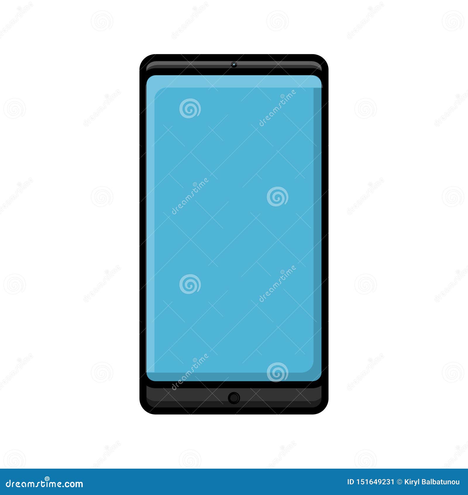 Vector Illustration of a Flat Icon of a Modern Digital Digital Smart ...