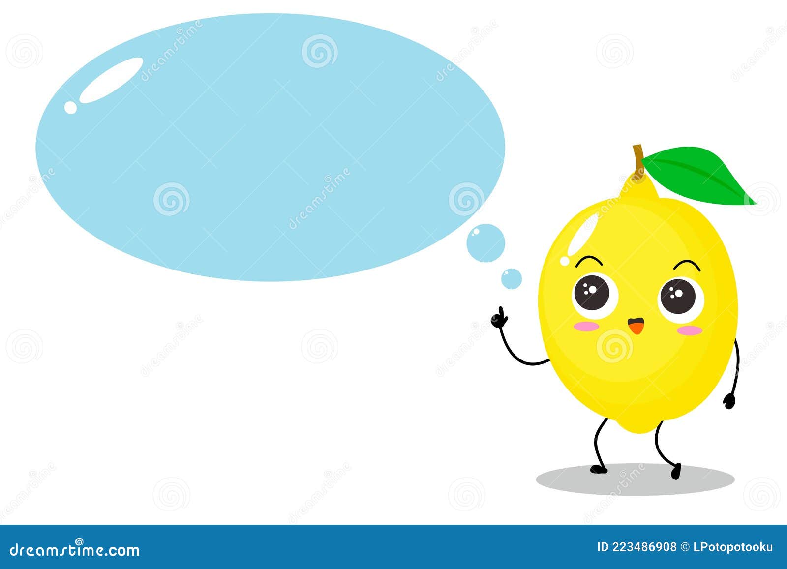A Flat Lemon Character with Cute Talking Expression Stock Vector ...